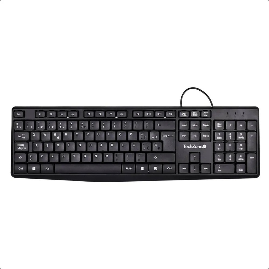 Teclado Alámbrico TechZone TZACTCA04 QWERTY Español | PC Gaming
