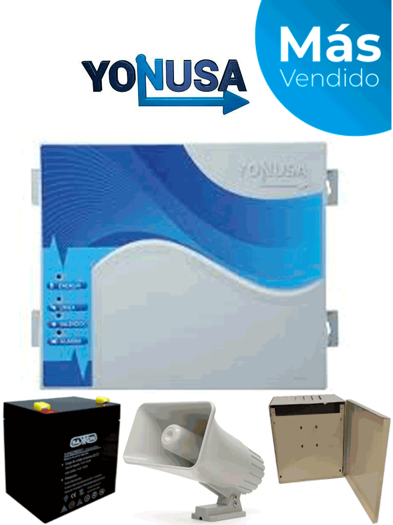 Kit Energizador Yonusa EYNG12001BAT Con Sirena De 30W SD30W Gabinete ...